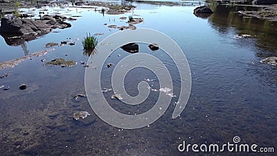 Top View of a River Flowing Downstream, Looking at the Rapids during ...