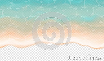 Top View Of Sea Tide Isolated On Transparent Background. Vector ...
