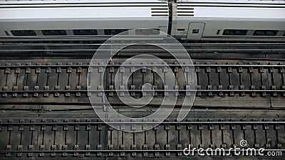 Top View Slow Motion on Trains Stock Footage - Video of business ...
