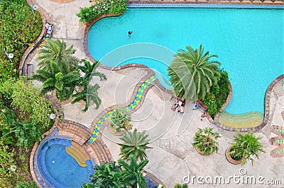 Top View Of Swimming Pool Royalty Free Stock Images - Image: 22429609