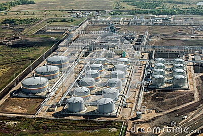 Top View Of Tanks On Factory Stock Photo - Image: 62049225