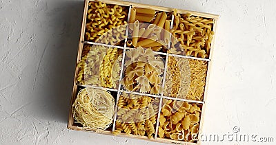 Box Filled with Assorted Macaroni Stock Footage - Video of gourmet ...