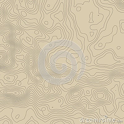 Topographic Map Background Concept With Space For Your Copy. Cartoon ...