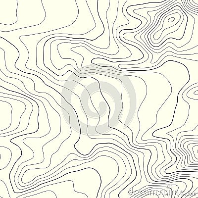 Topographic Map Lines Background. Vector Illustration. Contour Map ...