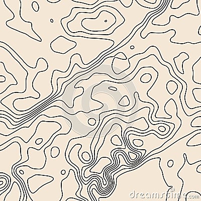 Topographic Map Lines Background. Vector Illustration. Contour Map ...