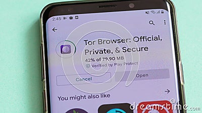 Tor Browser Application is Installed on the Mobile Device. on the ...