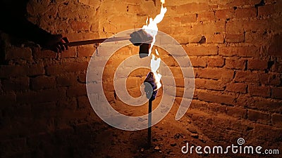 Torch light in the dark stock video. Video of scary, dark - 71196519