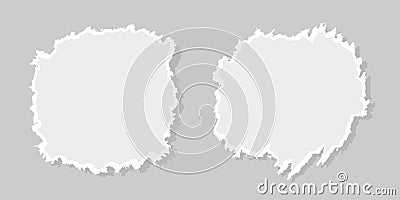 Torn Paper Set. Lacerated Paper. Square Shape. Rectangle Shape Cartoon ...