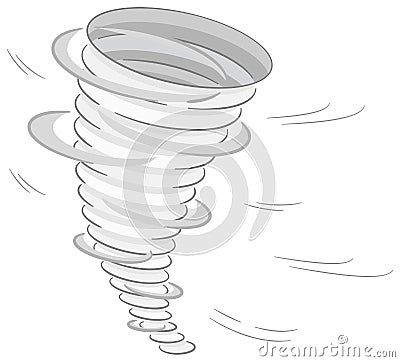 Tornado On White Background Cartoon Vector | CartoonDealer.com #56307845