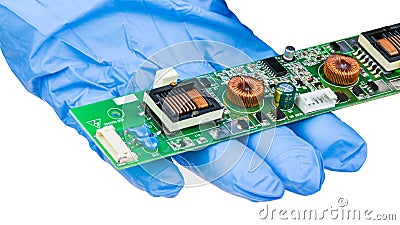 Toroidal Coils And Rectangular Transformers On PCB Detail Isolated On ...