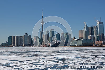Toronto Skyline In Winter Stock Photography - Image: 12894552