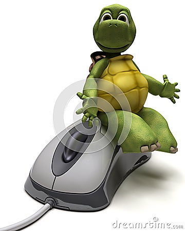 Tortoise With A Computer Mouse Royalty-Free Stock Photo | CartoonDealer ...