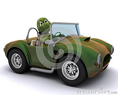 Tortoise Driving A Car Royalty Free Stock Photos - Image: 21789448