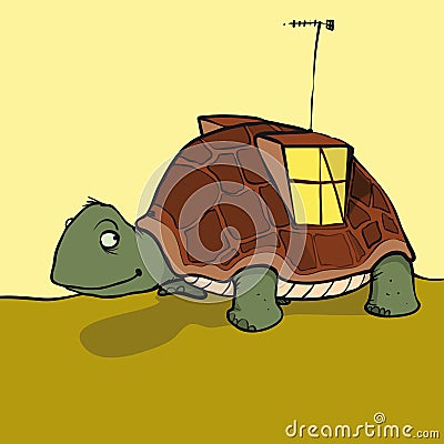 Tortoise House Vector Illustration | CartoonDealer.com #61064738