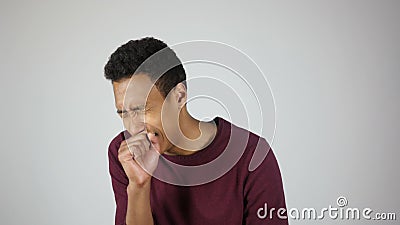 Tos, Hombre Enfermo Joven Que Tose, Gesto Metrajes - Vídeo de debilidad ...