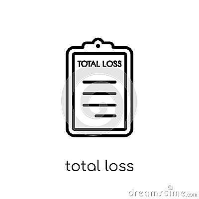 Total Loss Icon. Trendy Modern Flat Linear Vector Total Loss Icon On ...