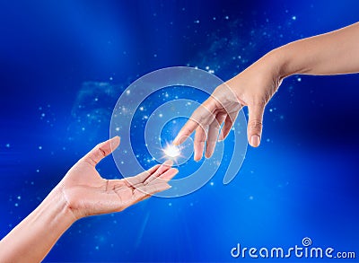 Touch Hands Stock Photo - Image: 19616740