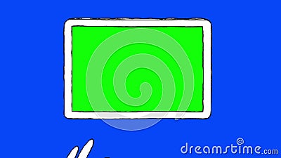 Touch Screen Gestures, Hand Drawn (green Screen) Stock Footage - Video ...