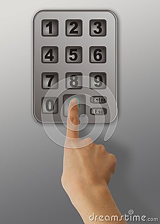 Touch Screen Keypad And Hand Stock Photography | CartoonDealer.com ...