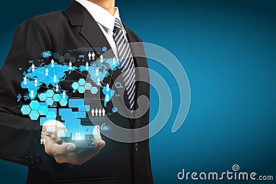 Touch Screen Mobile Phone Technology Business Concept Idea Stock ...