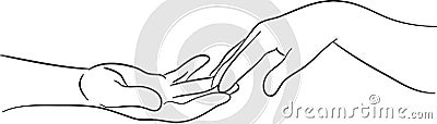 Touching Hands Royalty Free Stock Image - Image: 1624336