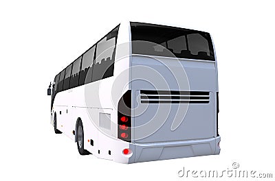 Tour Bus Rear View Illustration Royalty-Free Stock Image ...