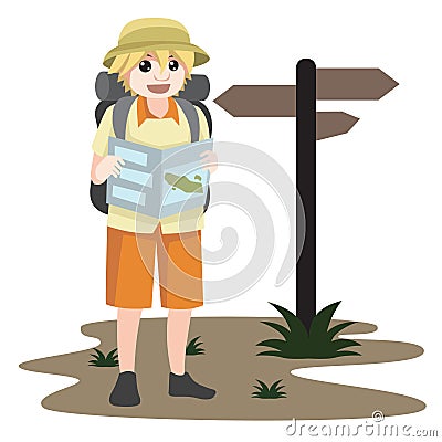 Tourist Character Design Cartoon Vector | CartoonDealer.com #59884099