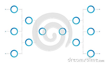 Tournament Bracket For Game On White Background. Template Playoff Grid ...