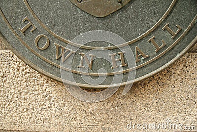 Town Hall Sign Stock Photo | CartoonDealer.com #15568980