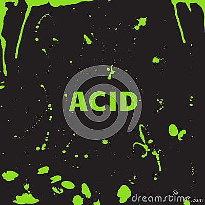 Toxic Acid Droplets On A Black Background Stock Vector - Image: 71767668