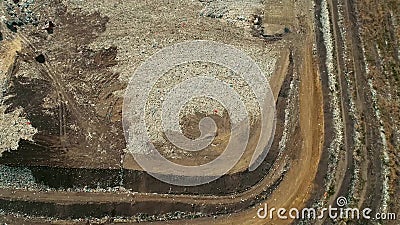 Toxic Lakes at the Landfill. Top View of the Garbage Dump Stock Footage ...