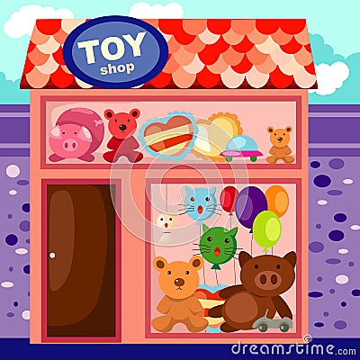 Toy Shop Cartoon Vector | CartoonDealer.com #16756269