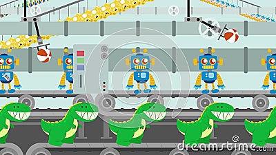 Toys Factory In Cartoon Style Stock Video - Video of ball, code: 84606637