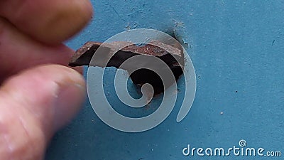 Trace of Bullet Marks on Steel Stock Footage - Video of backdrop ...