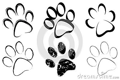 Trace Of Dogs Set Royalty Free Stock Images - Image: 23672959