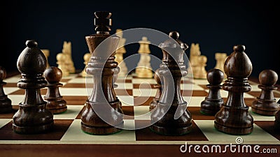Passing Chess Board - Dark Pieces Side Stock Footage - Video of dark ...