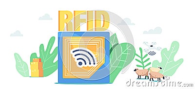 Tracking System Concept. Rfid, Radio Frequency Identification Tag ...