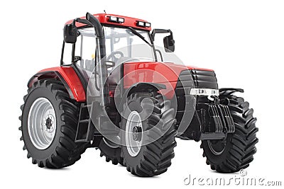 New red tractor stock image. Image of isolated, agricultural - 1326711