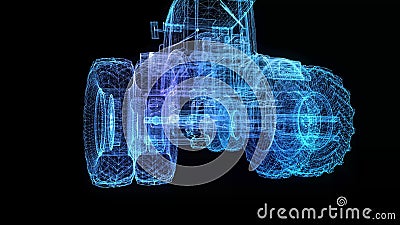 Tractor Formation from Abstract Polygonal Line. Model Tractor in Motion ...