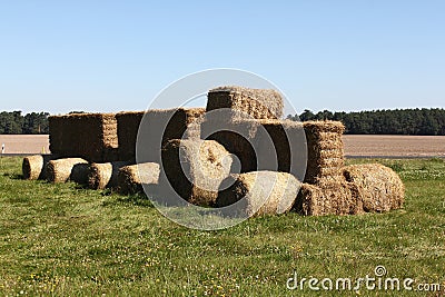 Tractor Made Of Hay Bales Stock Photo - Image: 27370350