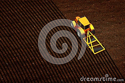 Tractor Plowed Empty Field Royalty-Free Cartoon | CartoonDealer.com ...