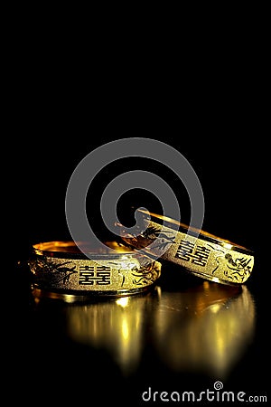 Traditional Chinese Gold Wedding Bracelet Royalty Free Stock Photo ...