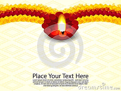 Traditional Indian Celebartion Background With Deepak Cartoon Vector ...