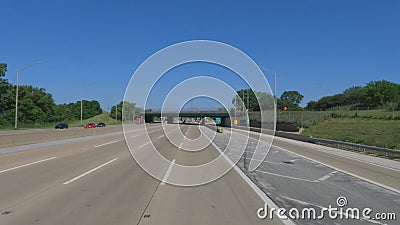 Traffic on Interstate 294 Highway at Rush Hour Under Clear Blue Sky in ...