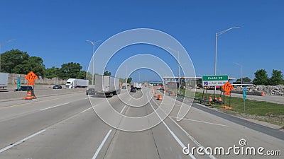 Traffic on Interstate 294 Highway at Rush Hour Under Clear Blue Sky in ...