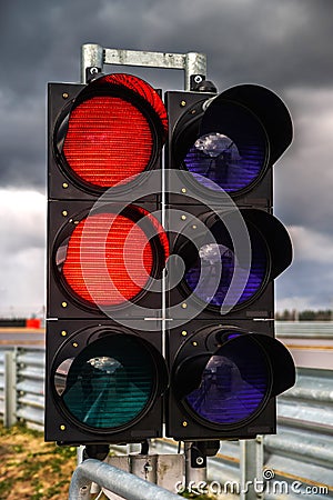 Traffic Light On Race Track Stock Image | CartoonDealer.com #31145869