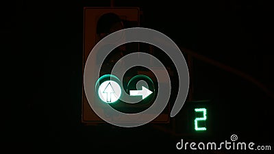 Traffic light with timer stock footage. Video of crossroad - 63435518
