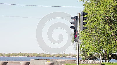 Traffic Lights at the Crossroads Stock Footage - Video of city, lamp ...