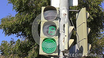 Traffic Lights at the Intersection Stock Footage - Video of yellow ...