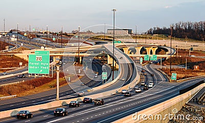 Traffic Metropolitan Interstate Interchange DC Editorial Photo - Image ...